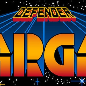 Defender Stargate Arcade Marquee for Reproduction Header/backlit Sign ...