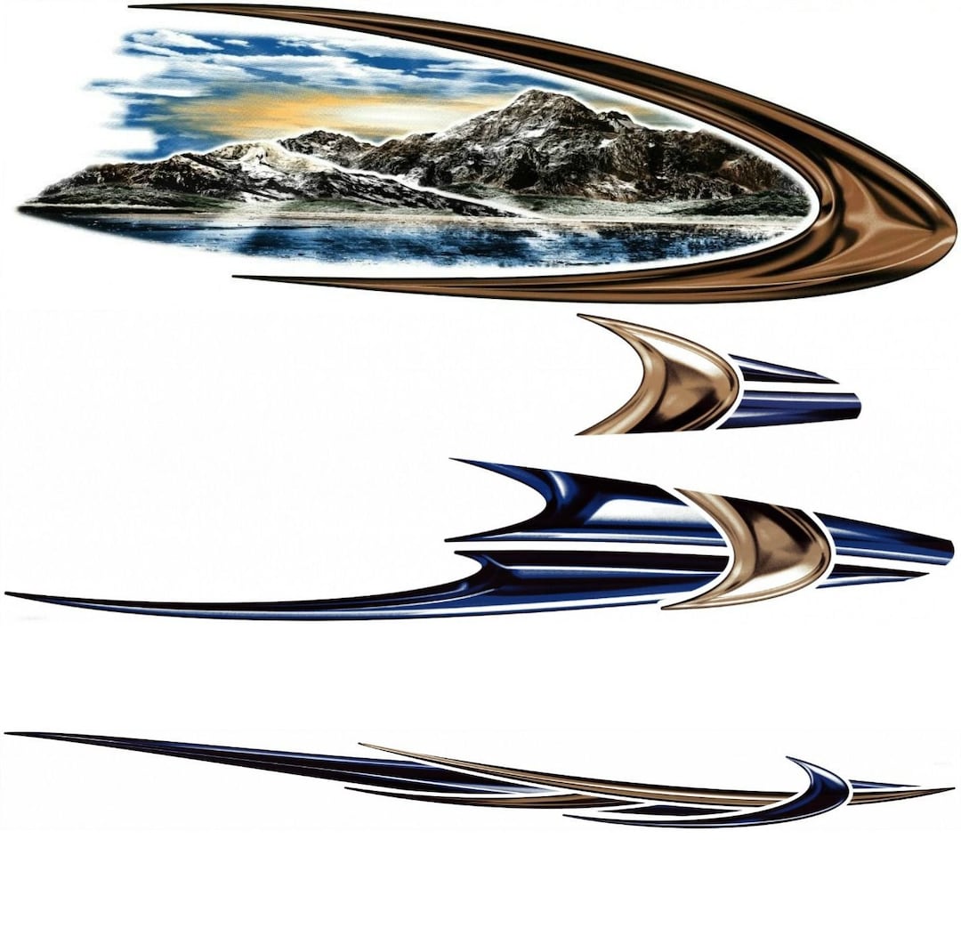 RV, Trailer, Camper, Motorhome Large Vinyl Decals/graphics Kit-k-0005 ...