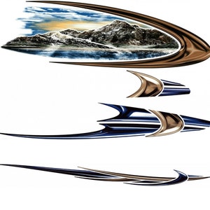 RV, Trailer, Camper, Motorhome Large Vinyl Decals/graphics Kit-k-0005 ...