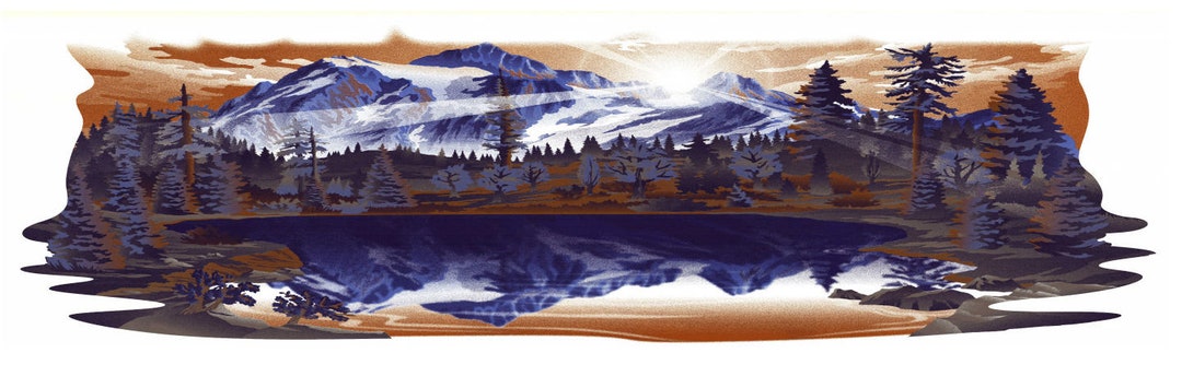 1 RV TRAILER North Trail Mountain Scene Decal GRAPHIC-725-2 - Etsy