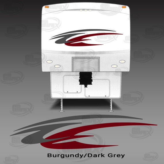 1 Front Rear Rv Trailer Popup Camper 5th Wheel Stripe Graphic - Etsy