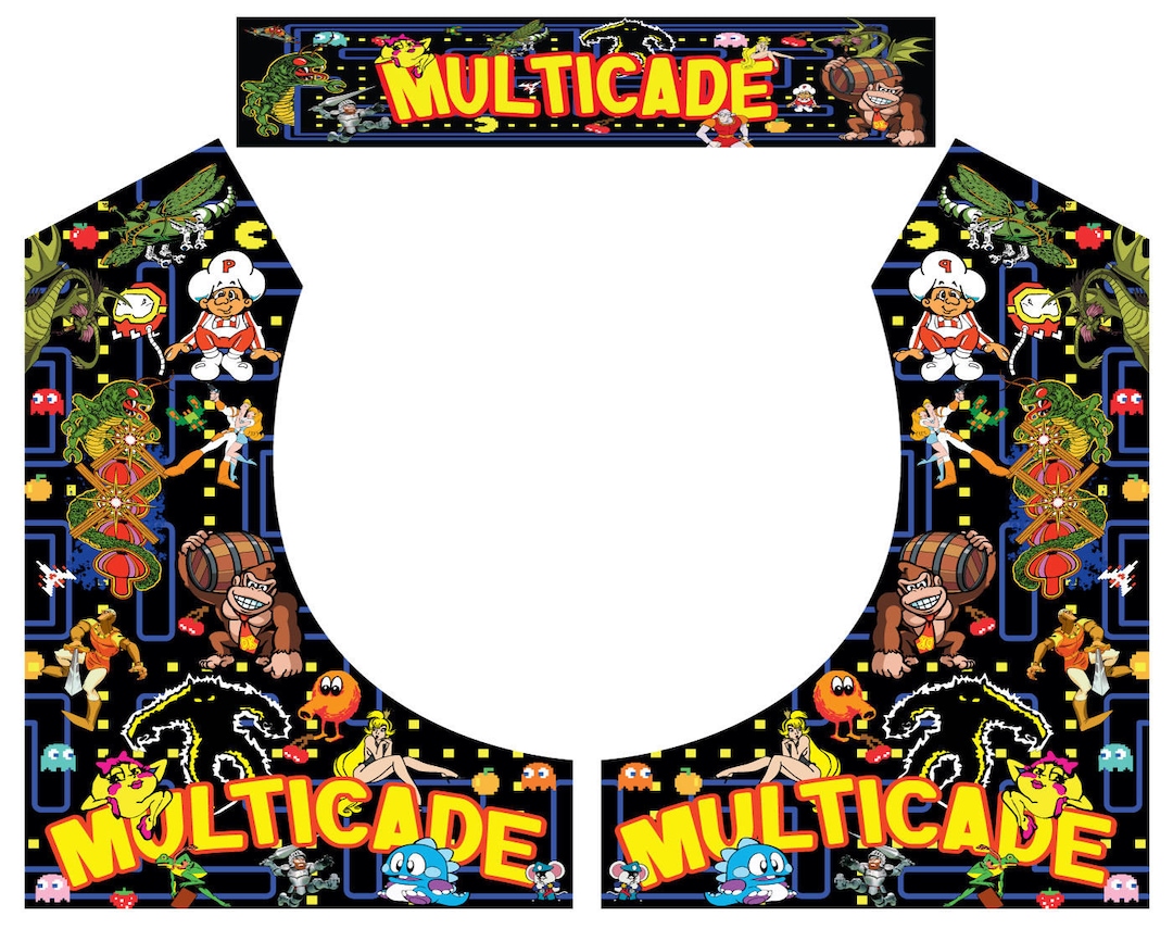 Multicade Bartop Arcade Side Art Arcade Cabinet Graphics Marquee - Etsy