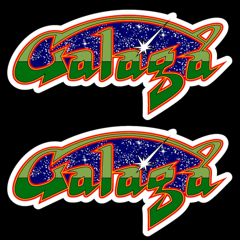 GALAGA Arcade Cabinet Graphics for Reproduction Side Art - Etsy