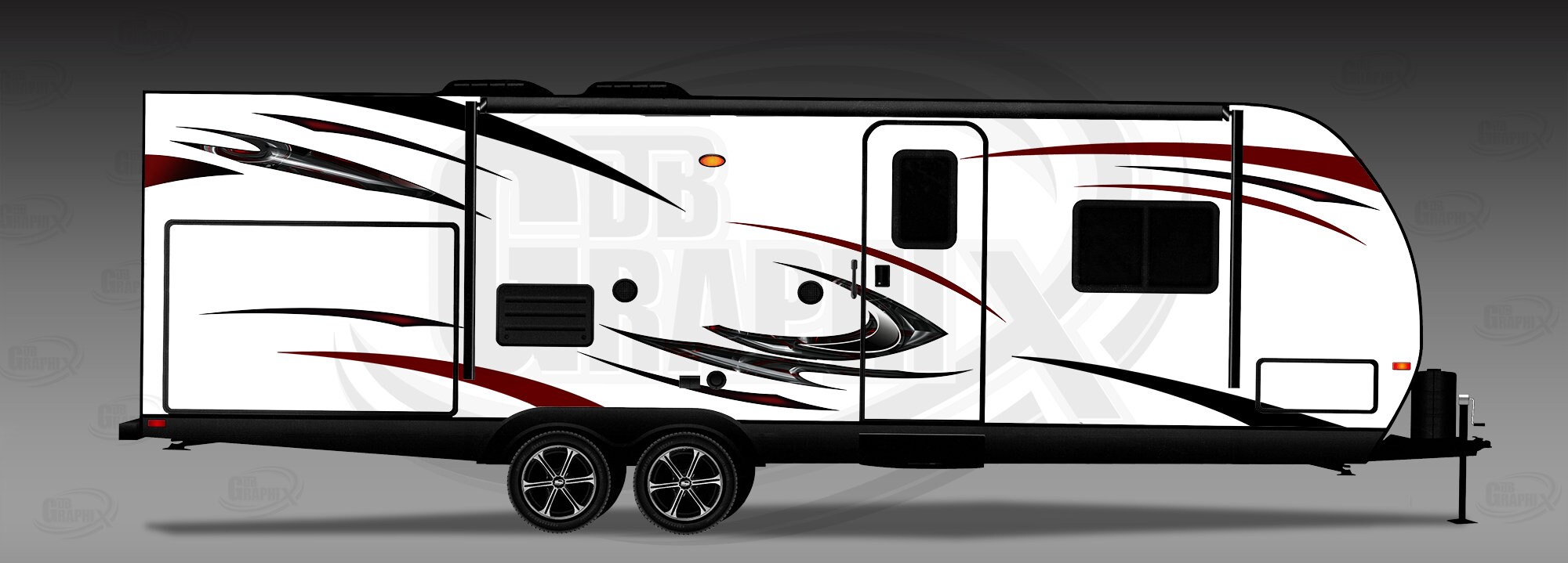 RV, Trailer Hauler, Camper, Motor-home Large Decals/graphics Kit K ...