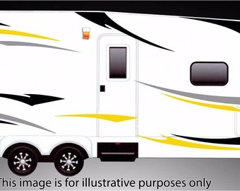 Blue Rose Compass Camper RV Motor Home Mural Vinyl Graphic Decal ...