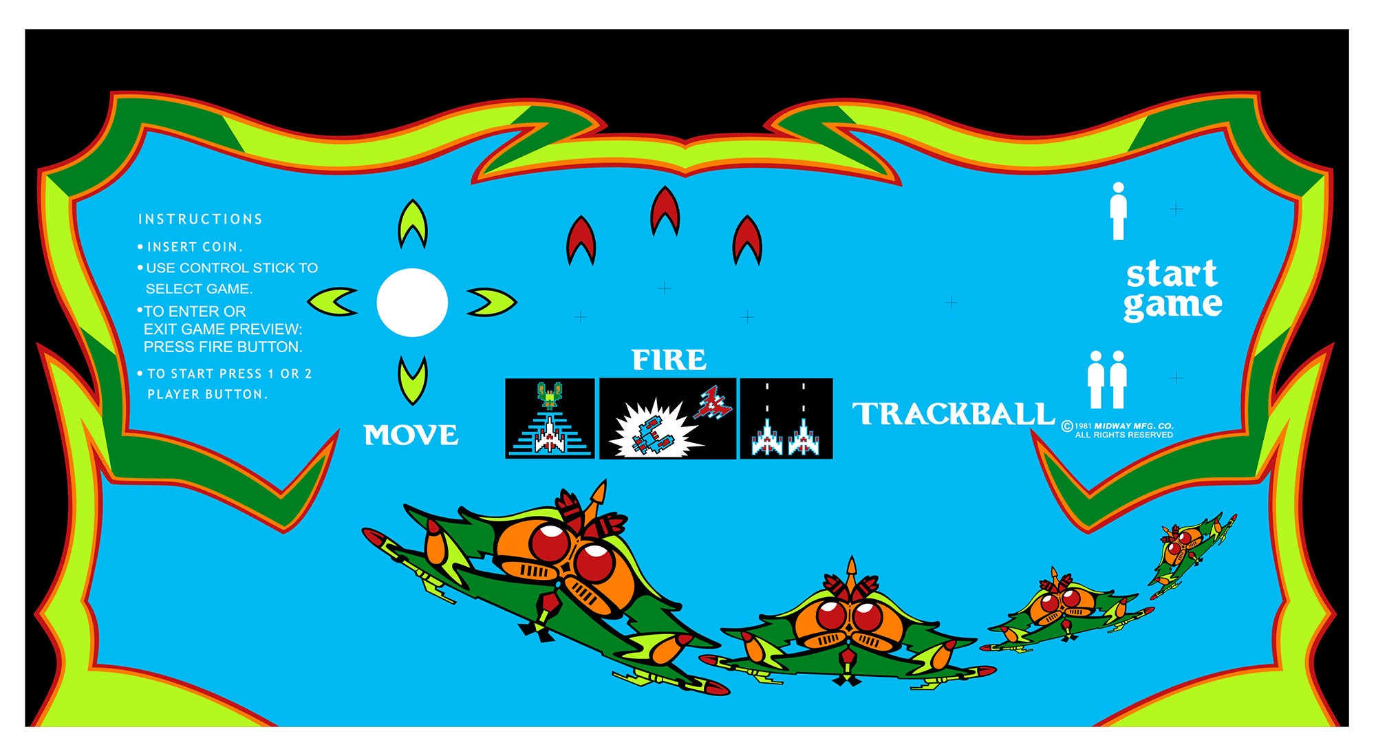 Trackball GALAGA Arcade Cabinet Graphic Sticker CPO - Etsy