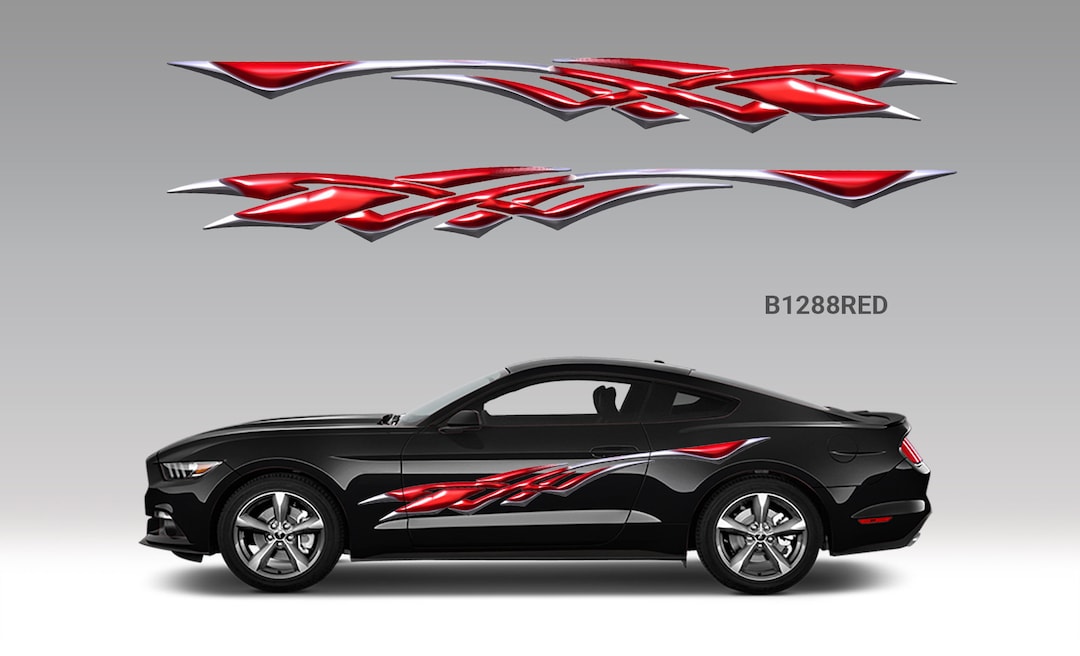 2 Car Truck Side Decals Graphics Stripes Vinyl #b1288red - Etsy