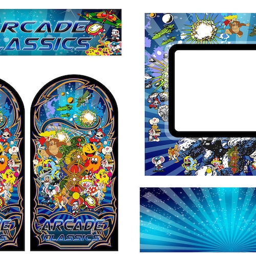 Mame Multicade Classics Side Art Arcade Cabinet Graphics - Etsy