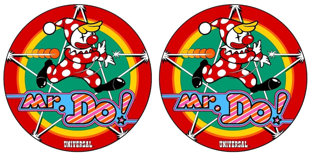 Mr Do's Side Art Panels Arcade Cabinet Graphics Stickers Reproduction ...