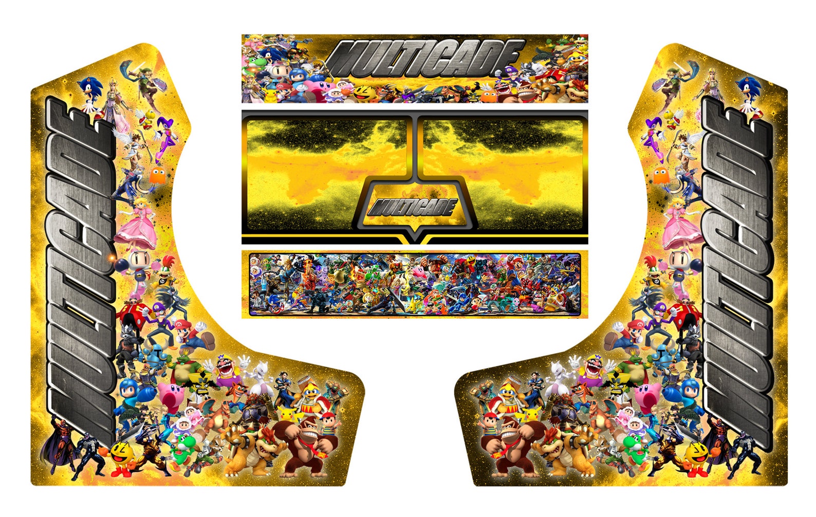 Arcade Classics Multicade Bartop Cabinet Graphics Decals - Etsy UK