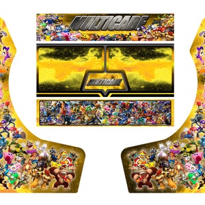 Arcade Classics Multicade Bartop Cabinet Graphics Decals Stickers Set ...