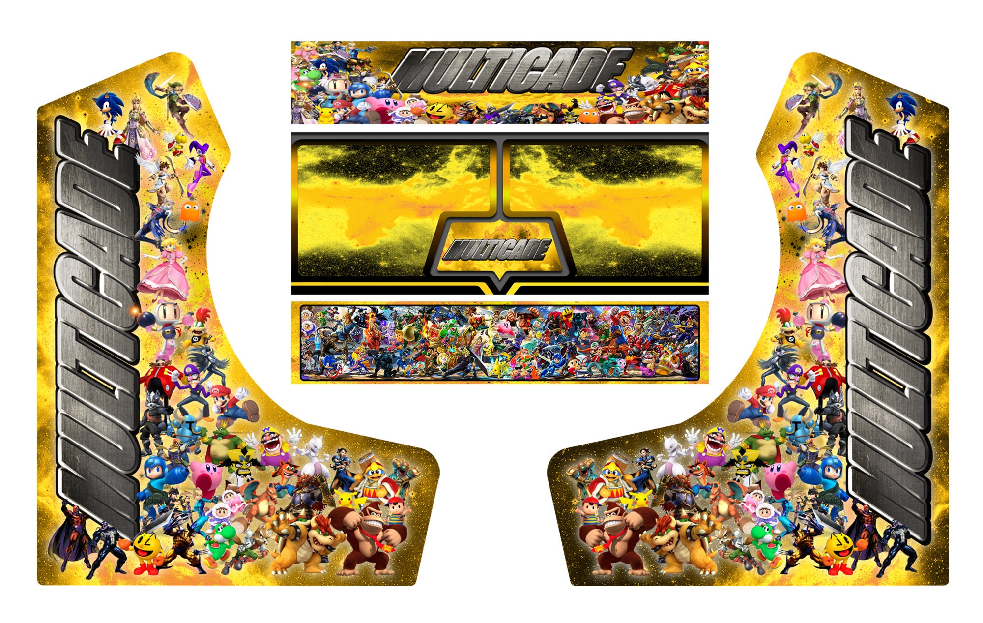 Arcade Classics Multicade Bartop Cabinet Graphics Decals | Etsy