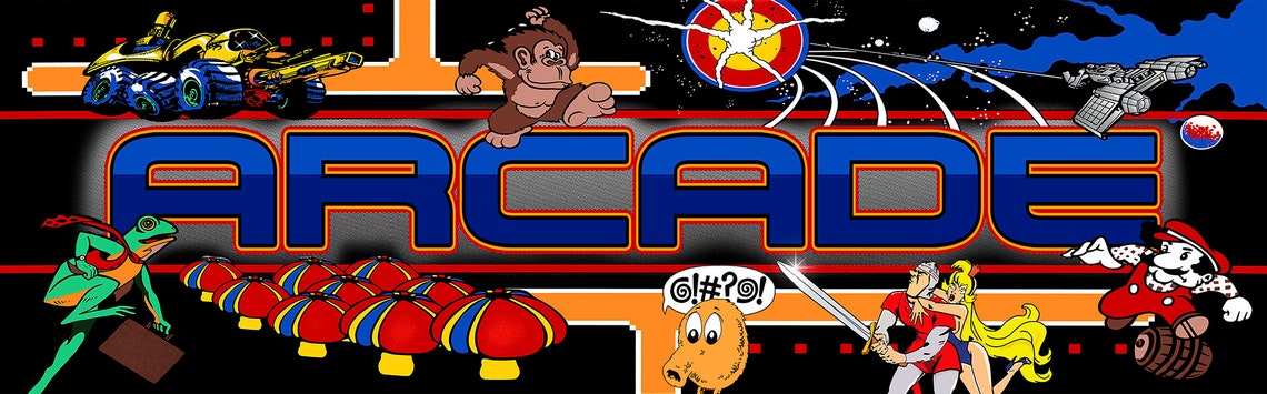 Mame Arcade Multicade Marquee for Reproduction Header/backlit - Etsy