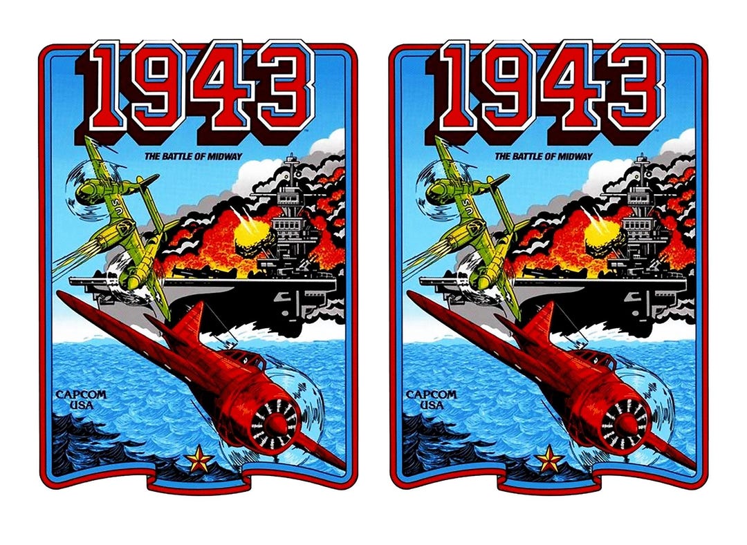 1943 Battle of Midway Arcade Cabinet Side Art Graphics Set - Etsy