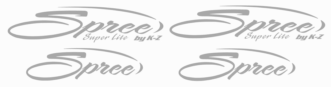4 RV Trailer Camper Spree by KZ Super Lite Logos Decals Graphics -2924 ...