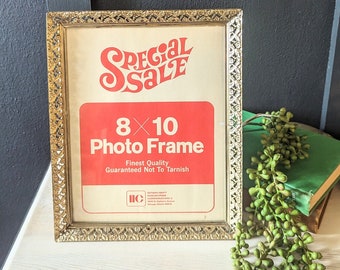 Midcentury Hollywood Regency Style Gold 5X7 Picture Frame, Antique Lace ...