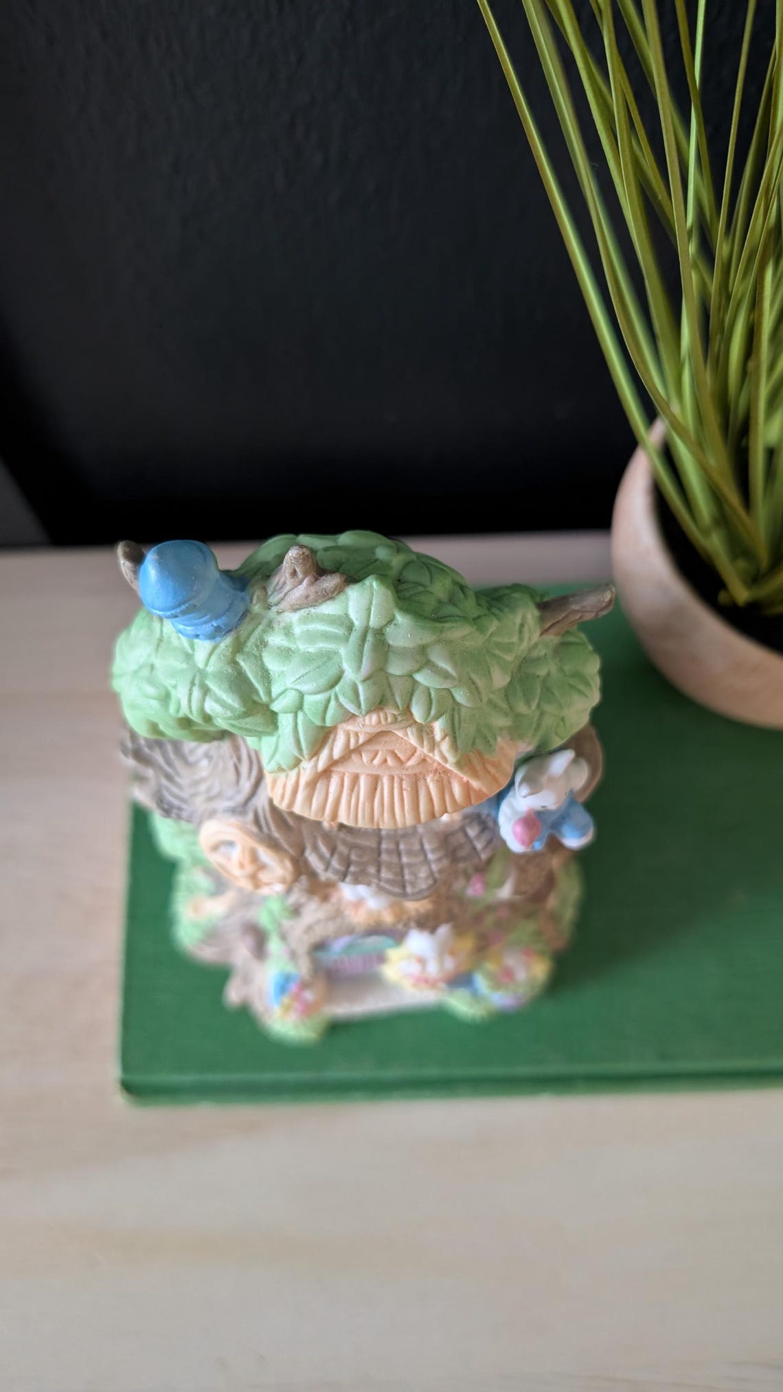 Vintage Porcelain Easter Village Tree Trunk Cottage, Vintage Easter ...