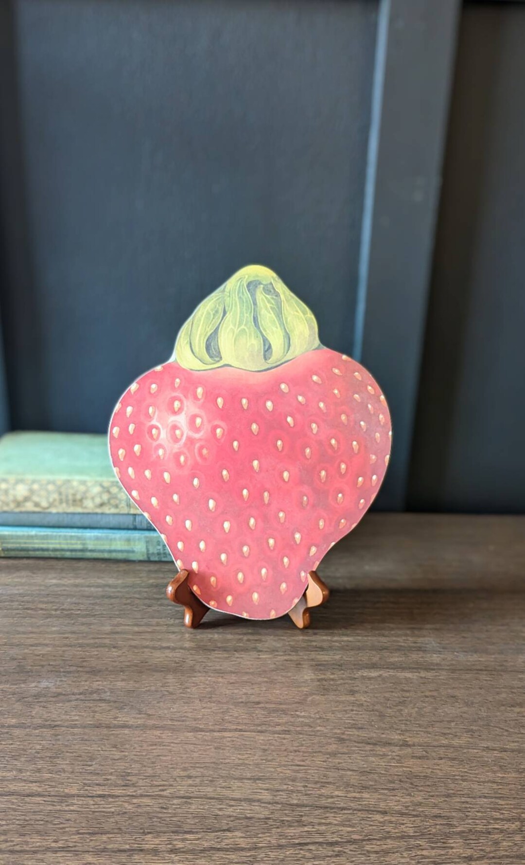 1980's Wooden Strawberry Cutting Board, Vintage Cottagecore Strawberry ...