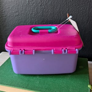 Vintage Mini Purple and Pink Caboodle, Vintage 2000s off Brand Caboodle ...