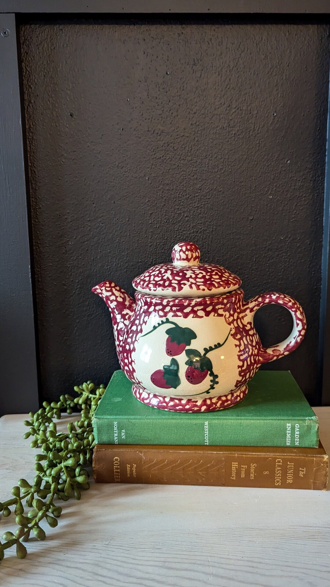 Vintage 1990's Strawberry Stoneware Teapot, Vintage Strawberry Teapot ...