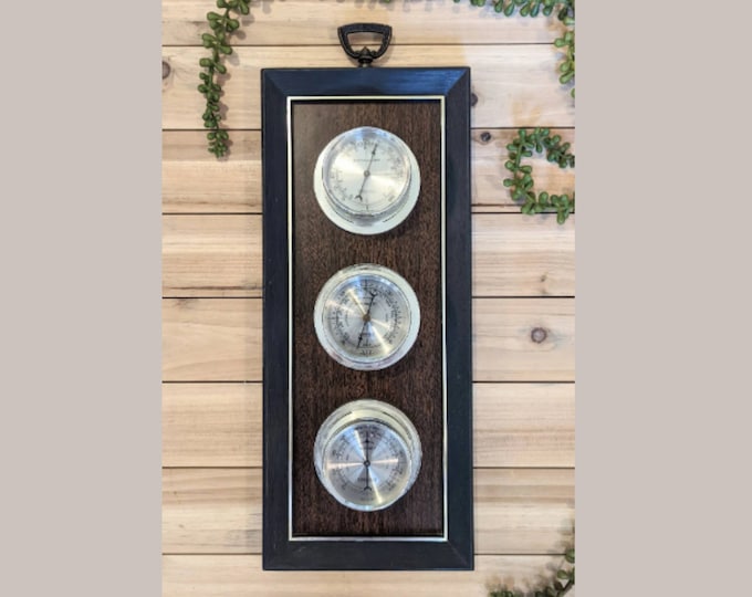 Vintage Weather Station, Vintage Humidity and Thermostat Meter, Vintage ...
