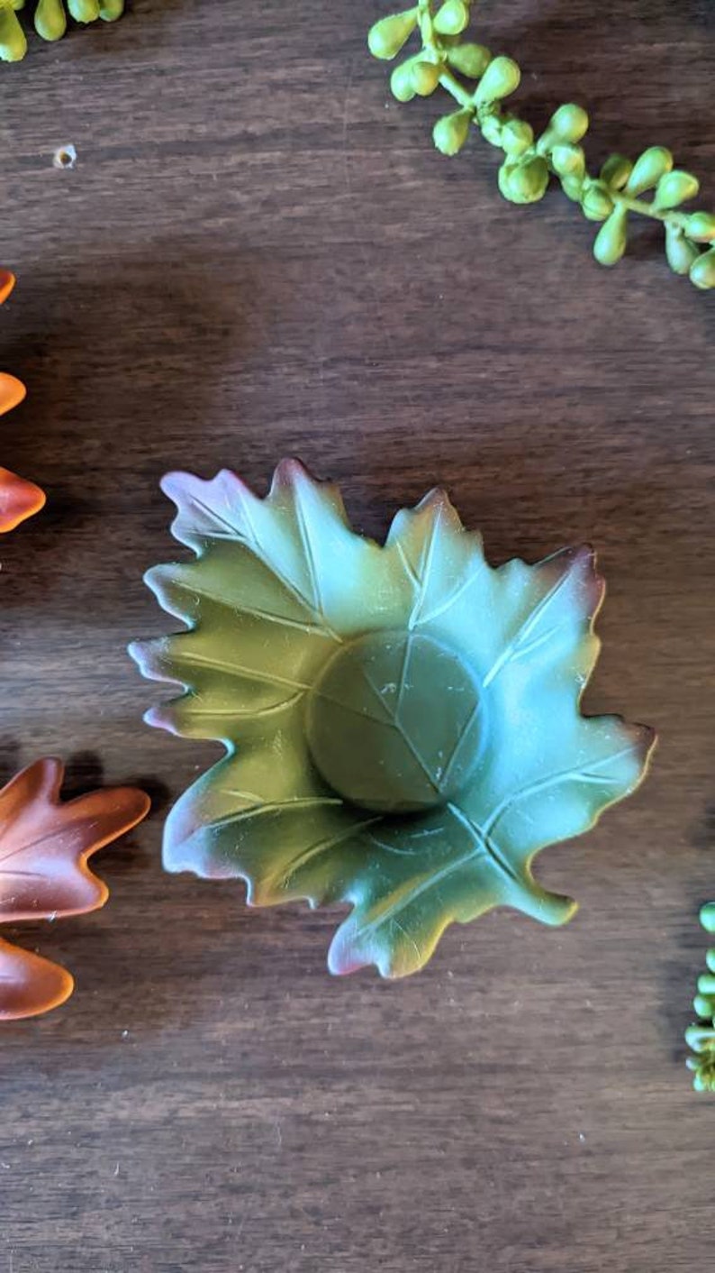 1990's Partylite Fall Leaves Tealight Holders, Vintage Fall Home Decor ...