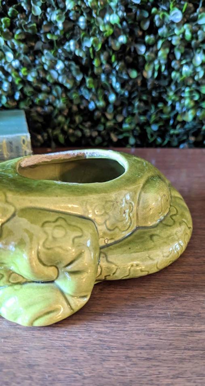 Vintage Ceramic Alligator Indoor Planter Unique Alligator - Etsy