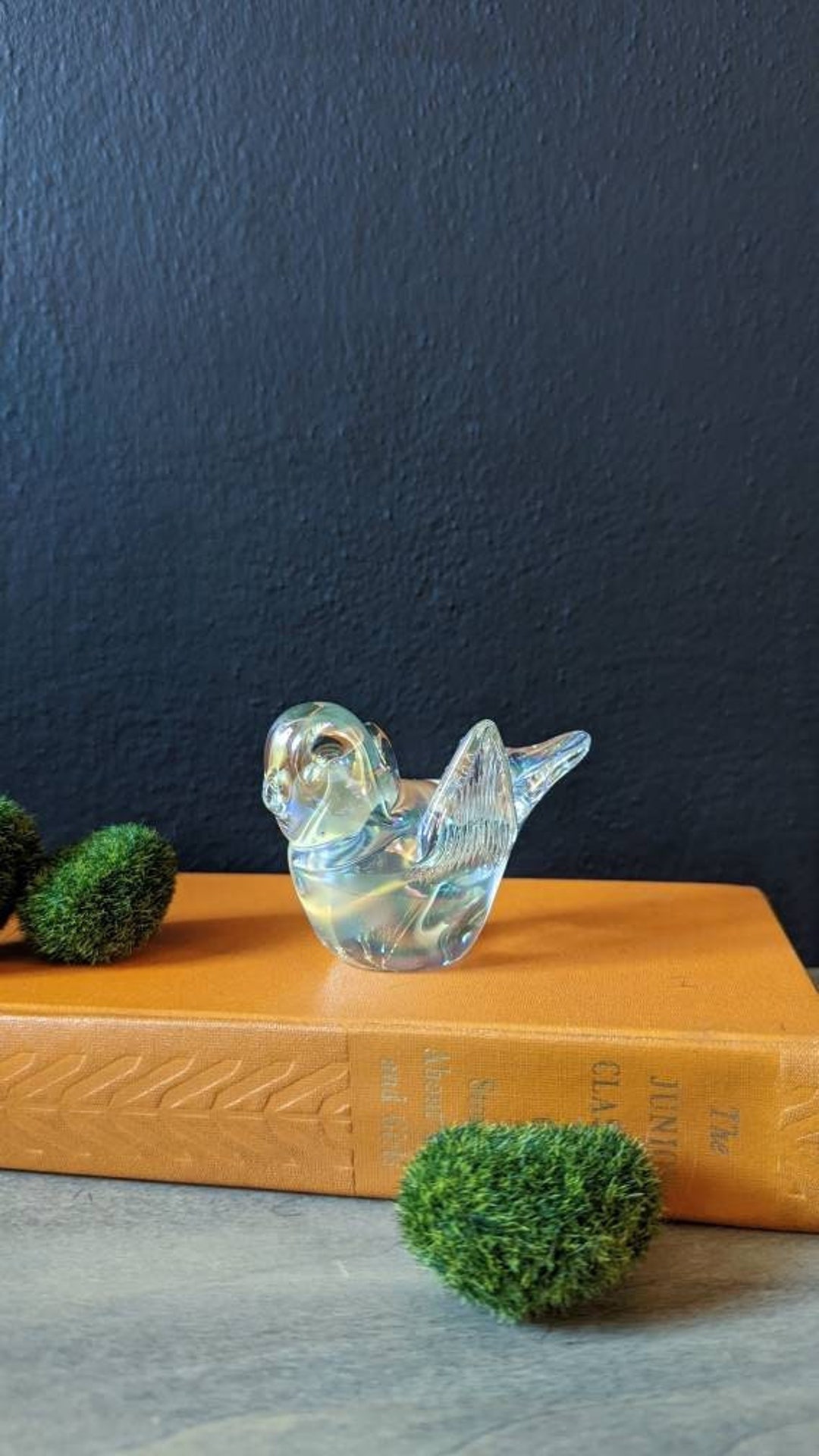 Vintage K's Collection Glass Bird Paperweight, Vintage Paperweight Gift ...