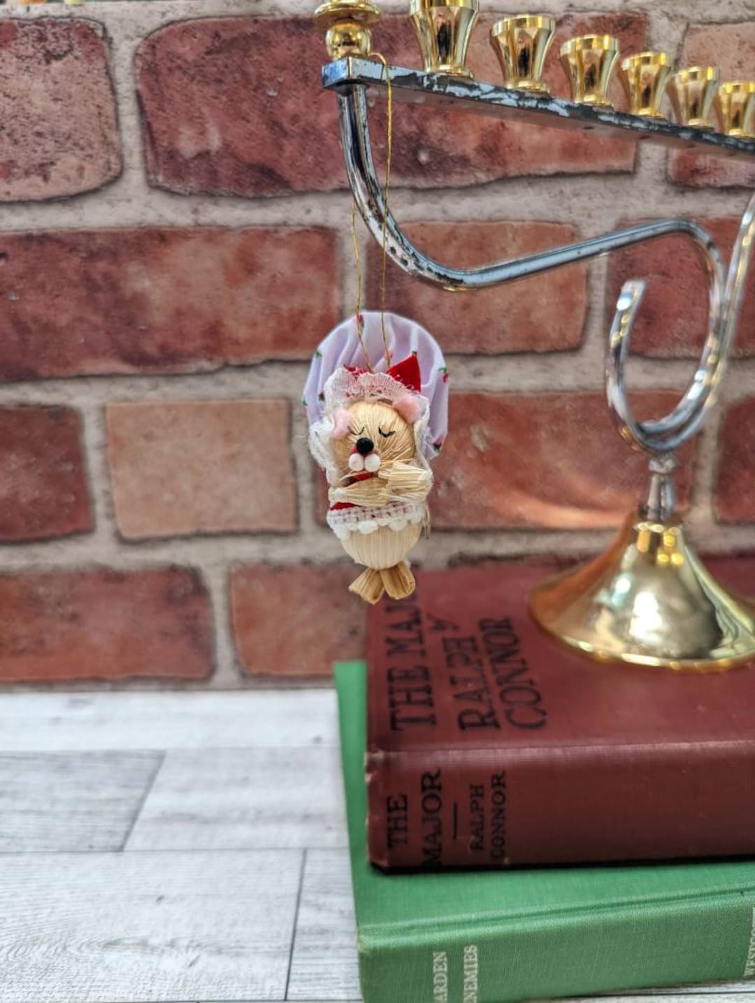 Vintage Handmade Straw Mouse Christmas Ornament, Vintage Holiday Mouse ...