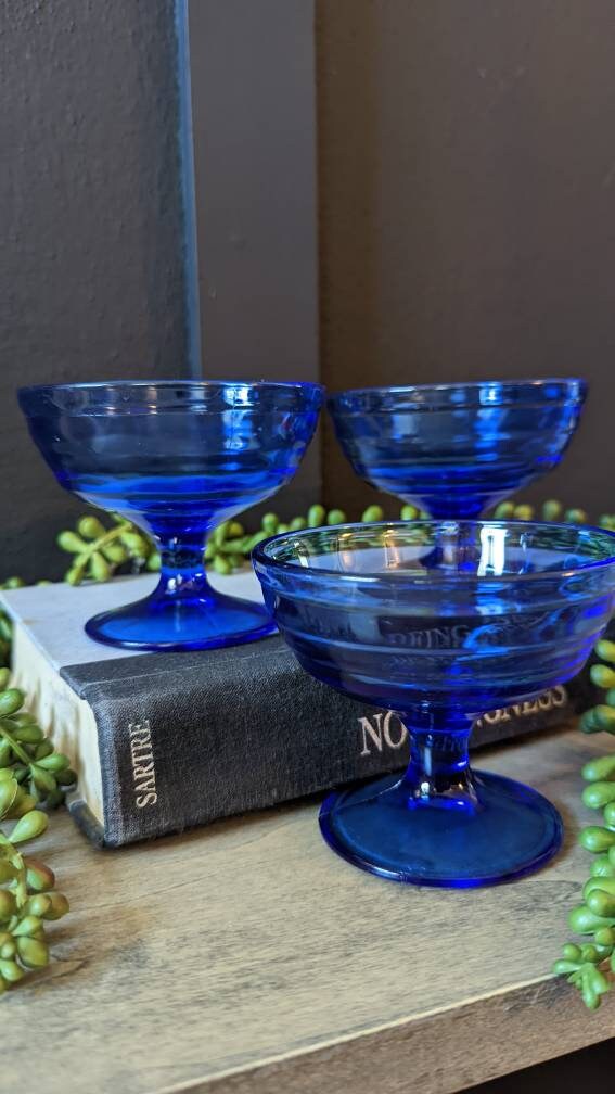Antique Depression Glass Hazel Atlas Cobalt Blue - Etsy