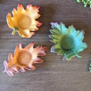 1990's Partylite Fall Leaves Tealight Holders, Vintage Fall Home Decor ...