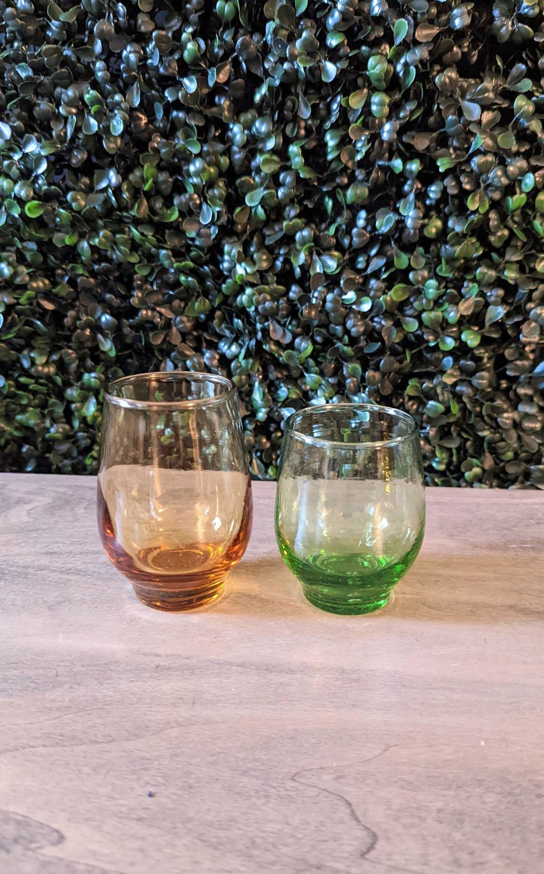 Vintage, Mid Century Libbey Small Glass Tumblers, Vintage Colored Glass ...