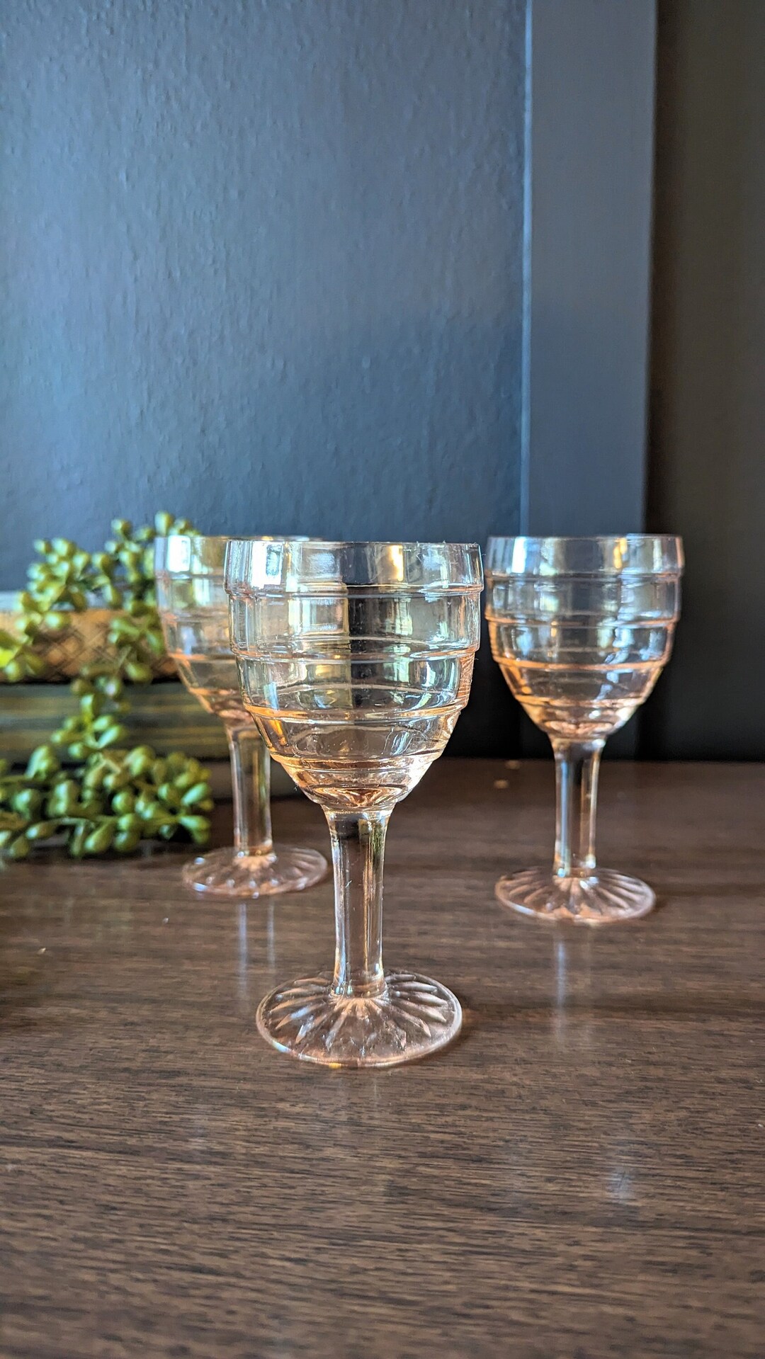 Antique Anchor Hocking Block Optic Pink Depression Glass Set, Antique ...