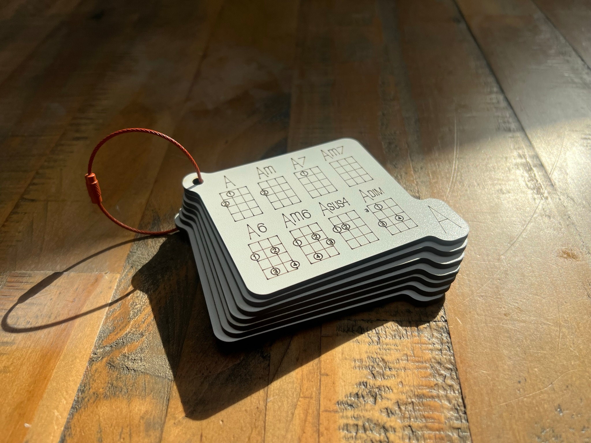 Wooden Etched Ukulele 56 Chord Keychain (right Handed) - Etsy