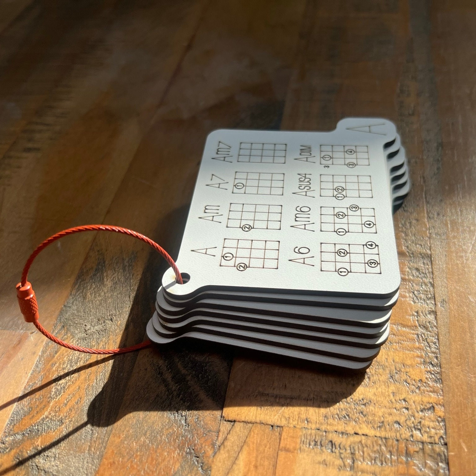 Wooden Etched Ukulele 56 Chord Keychain (right Handed) - Etsy