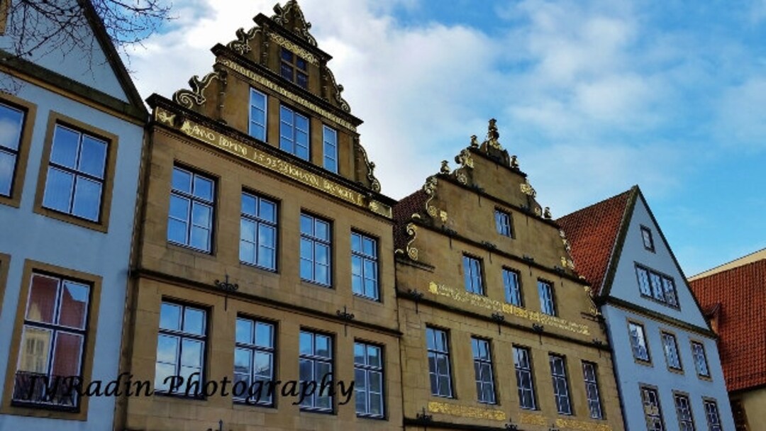 Quaint German Architecture, Gold Buildings in City Center Photography ...