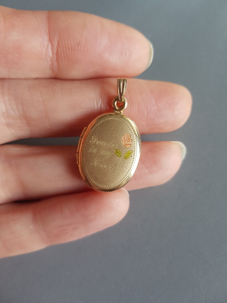 224E 9ct Yellow Gold Art Deco Double Locket With Rose Stamped 9KT - Etsy