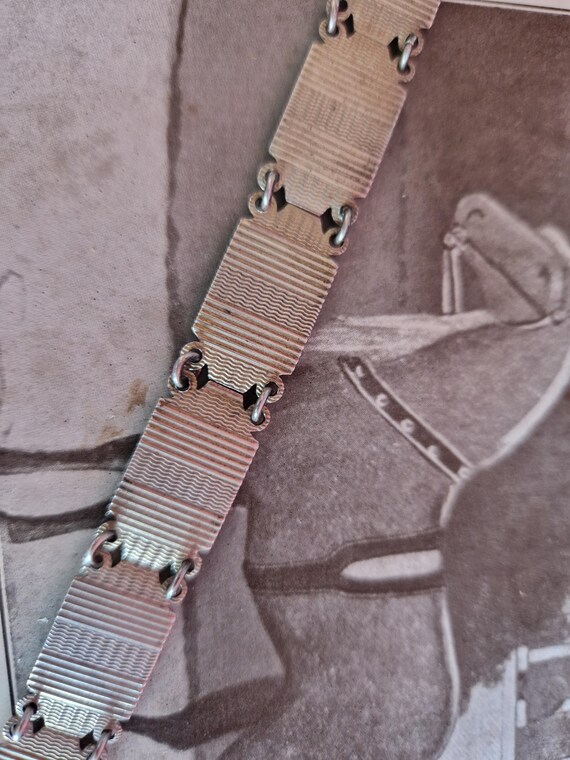 316B Antique Art Deco sterling silver engine turned p… - Gem