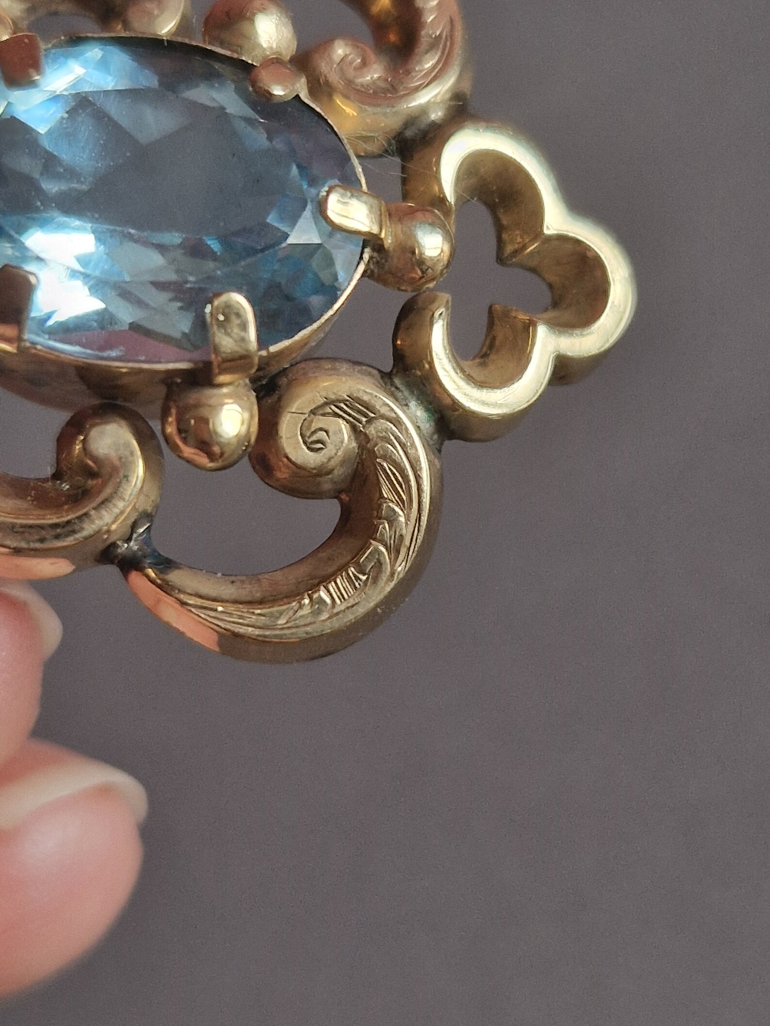 74B Late Victorian Antique 9ct Gold Real Topaz Scroll Pendant - Etsy
