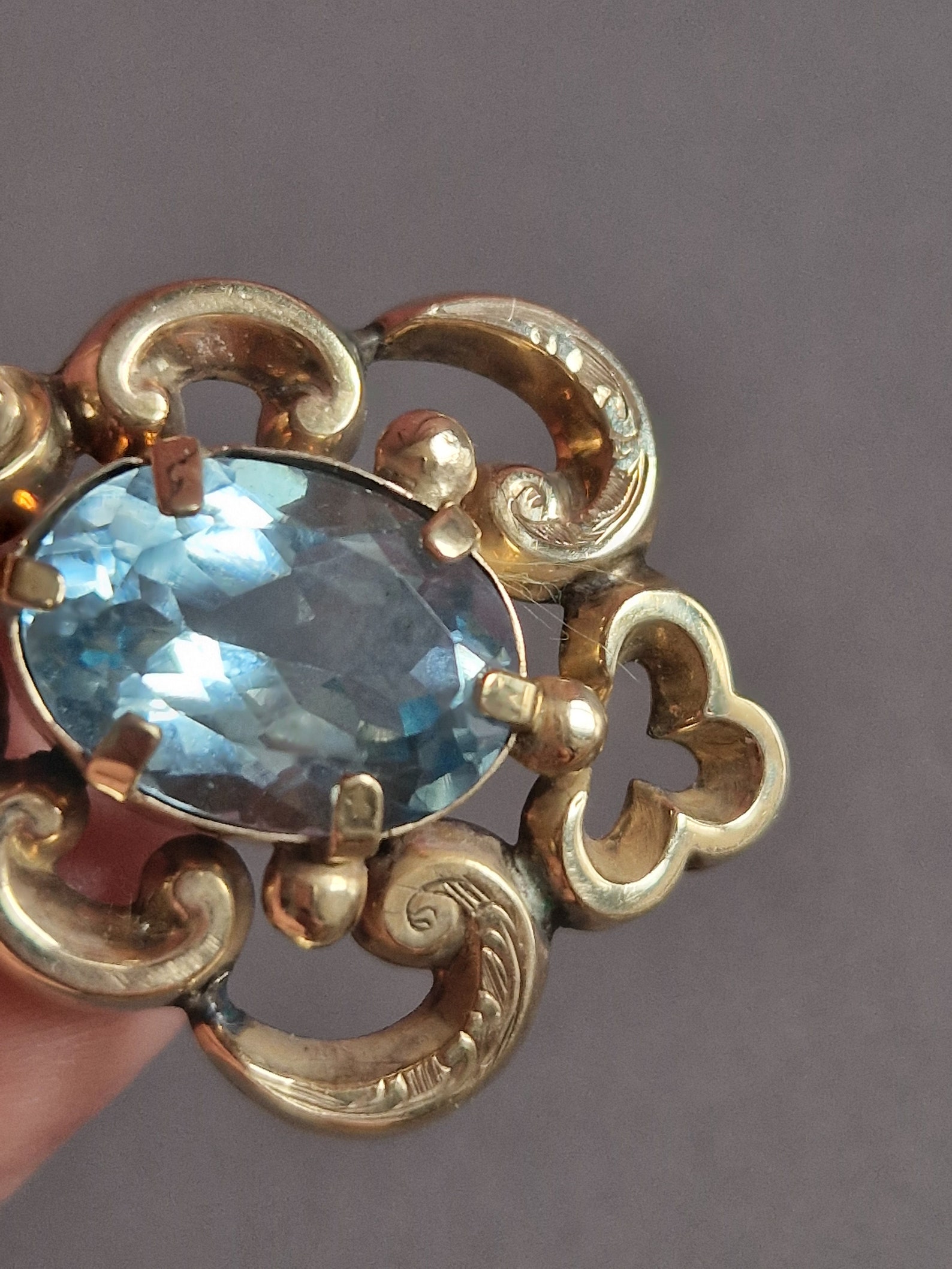 74B Late Victorian Antique 9ct Gold Real Topaz Scroll Pendant - Etsy