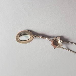 Art Deco Sterling Silver Ceylon Blue Hue Moonstone Pendant on - Etsy