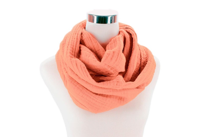Coral Infinity Scarf - Spring Fall Winter Handmade Fashion Scarves ...