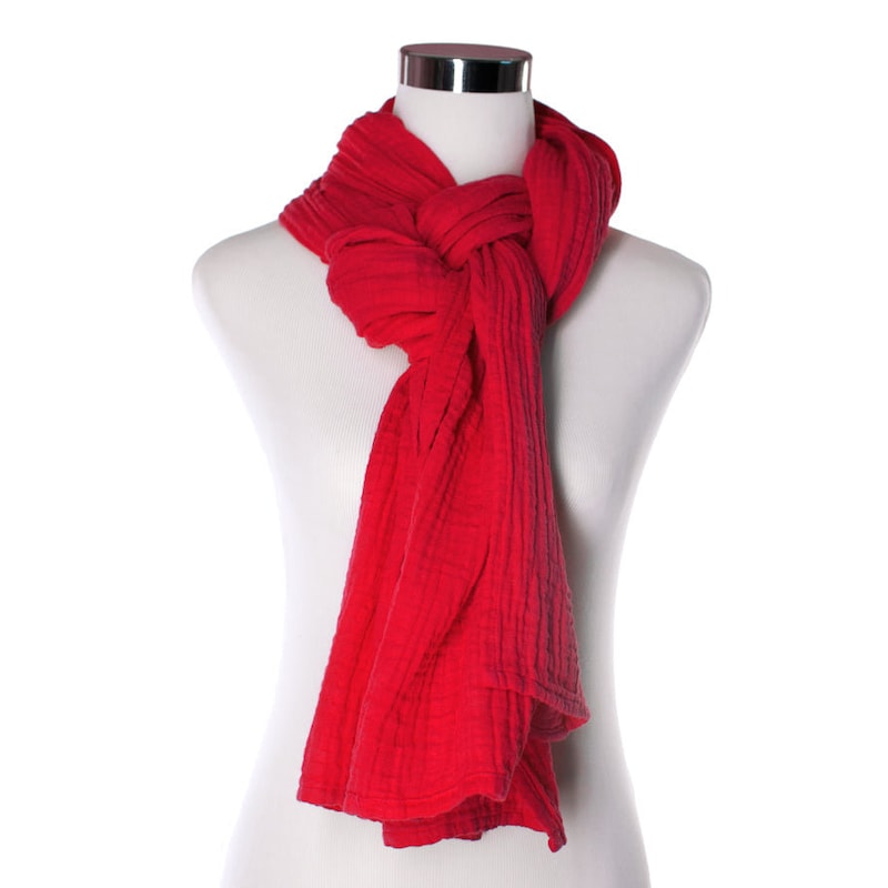 Red Scarf - Etsy UK