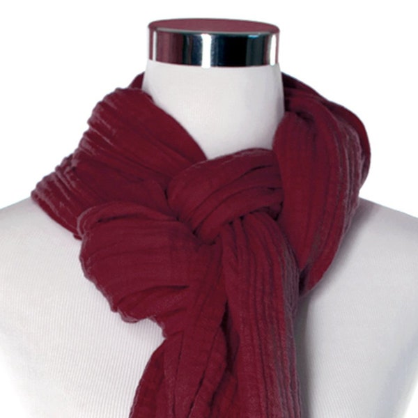 Dark Red Scarf - Etsy