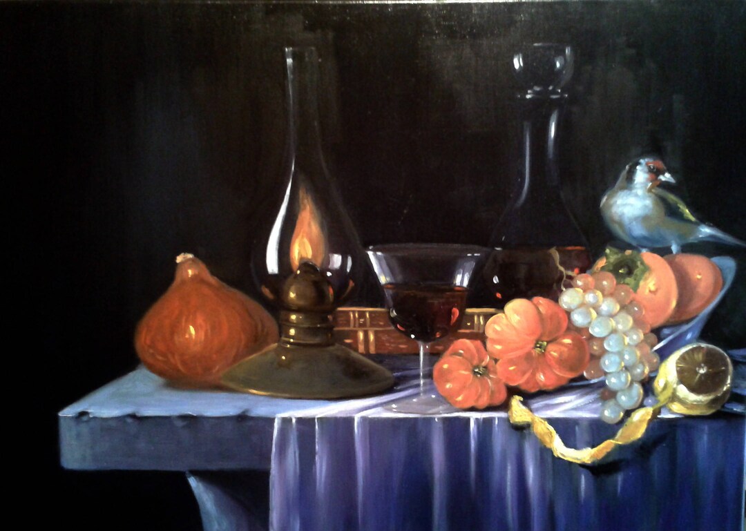 Still Life With Copper Lamp - Etsy