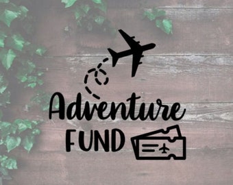 Vacation Fund Decal Sticker Piggy Bank Decal Travel Funds - Etsy