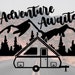 Adventure Awaits A-frame Camper Decal, Vinyl Decal, A-liner Camper ...