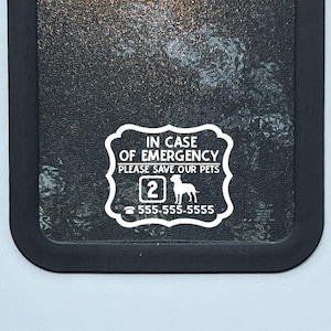 In Case of Emergency Pet Decal, Save My Pets Decal, Emergency Pet Decal ...