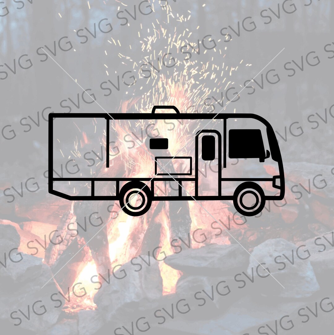 Class A SVG, Diesel Pusher SVG, Camper SVG, Camper Cut File, Camper ...