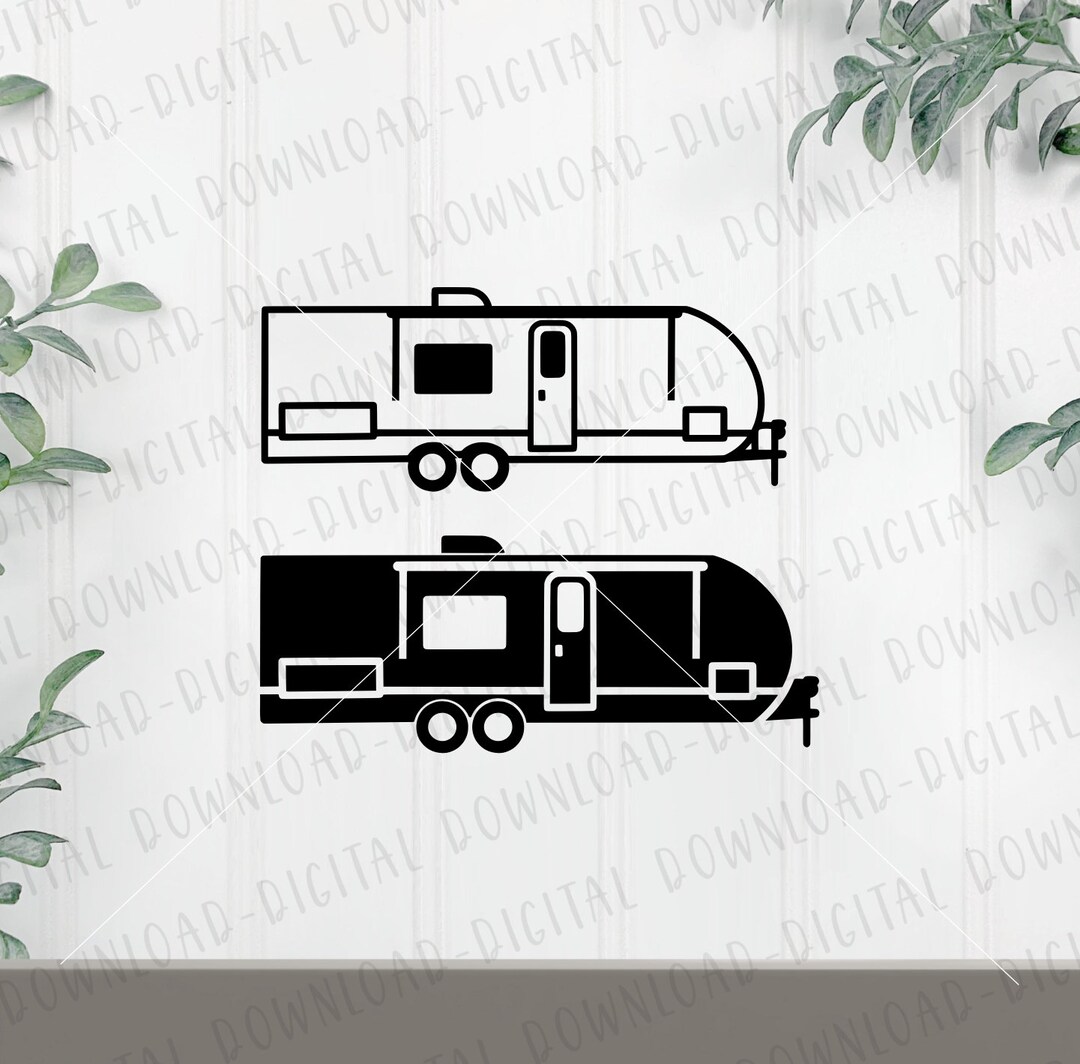 Travel Trailer SVG, Camper Trailer, Camper SVG, Camper Cut File, Camper ...